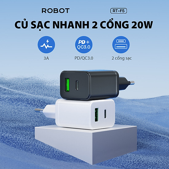Củ Sạc Nhanh ROBOT RT - F5 - Điện Thoại Di Động MINH ĐỨC
