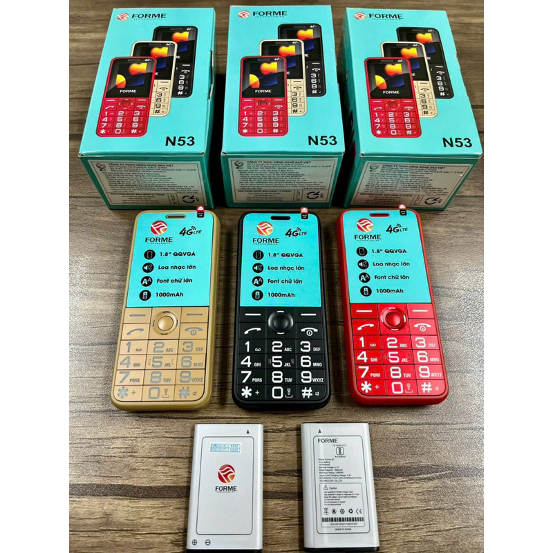 Điện Thoại FORME N53 Chính Hãng 2 SIM 4G - Điện Thoại Di Động MINH ĐỨC